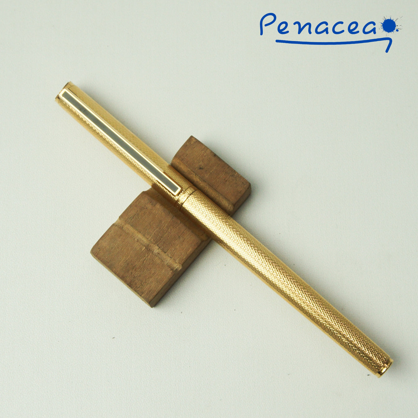 ALFRED DUNHILL GEMLINE BARLEYCORN GOLDPLATED FOUNTAIN PEN (1980s) – Penacea